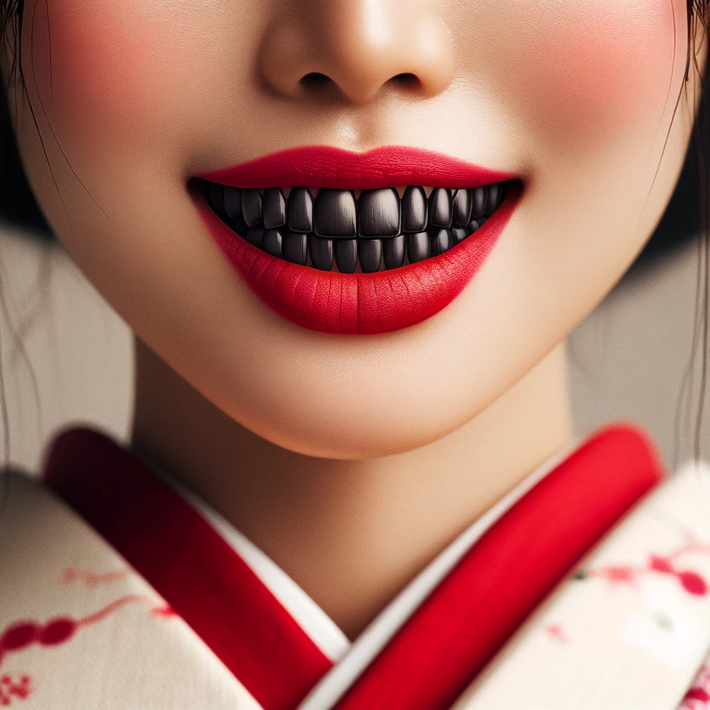 Ohaguro, blackened, teeth, history, reason